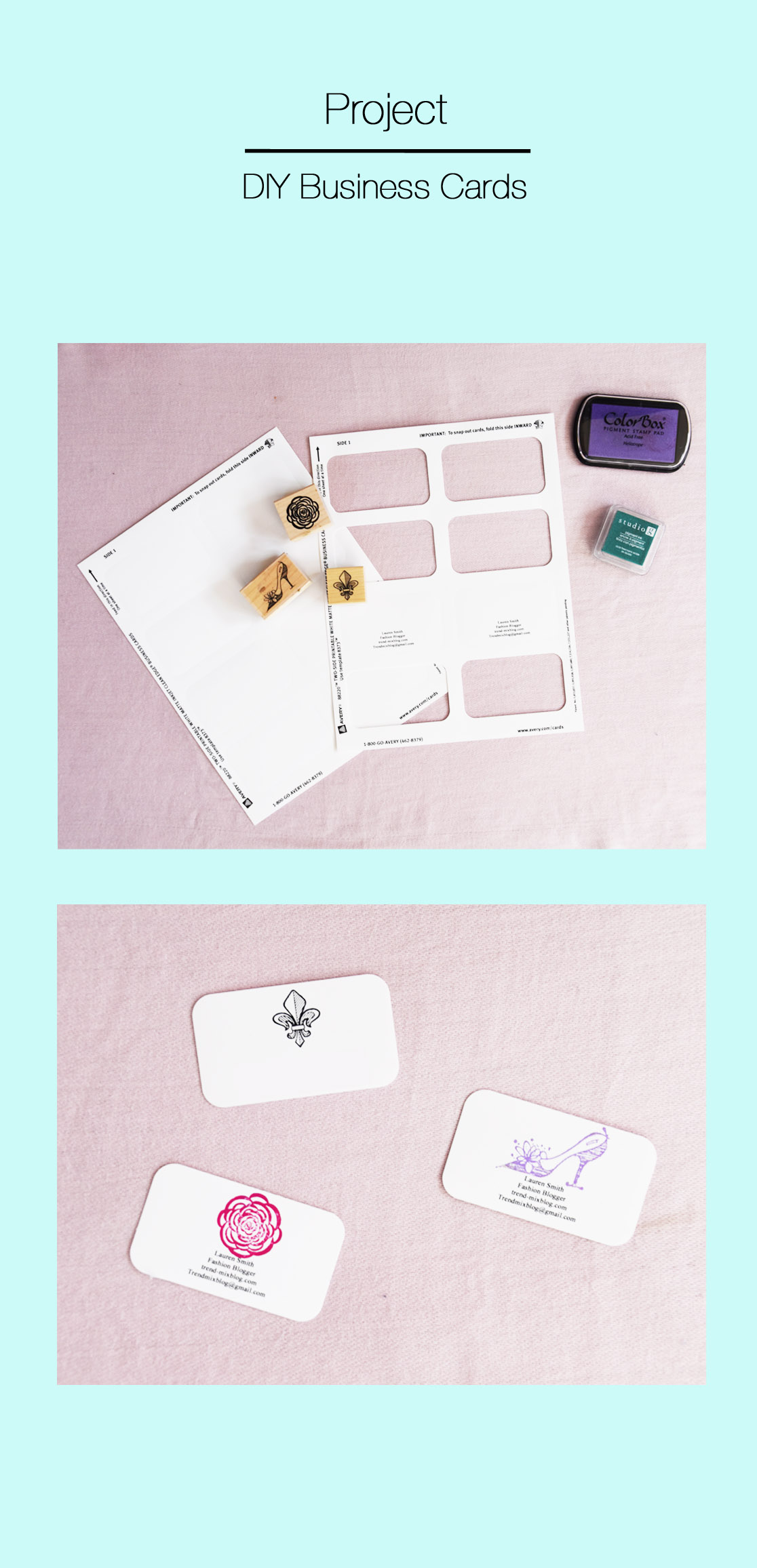 Project: DIY Business Cards | Trend-mixblog